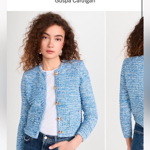 ba&sh | Sweaters | Bash Guspa Cardigan In Blue | Poshmark